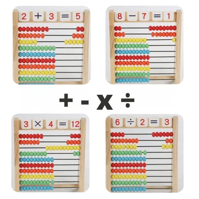 Boost Early Math Skills with Classic Wooden Abacus - 100 Beads Montess ...