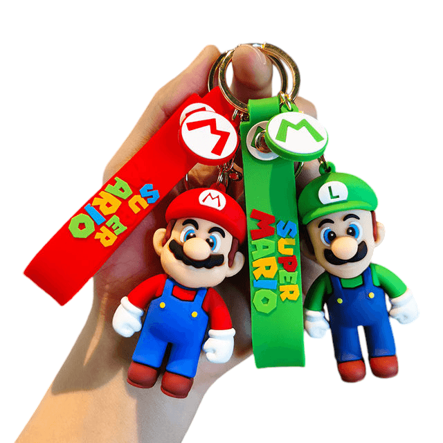 Super Mario Bros 3D PVC Keychains - Custom Rubber Key Rings for Kids ...