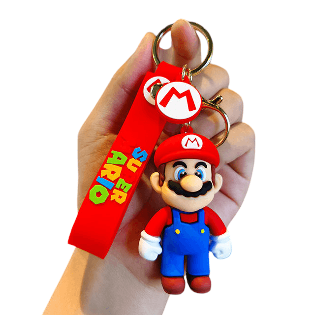 Super Mario Bros 3D PVC Keychains - Custom Rubber Key Rings for Kids ...